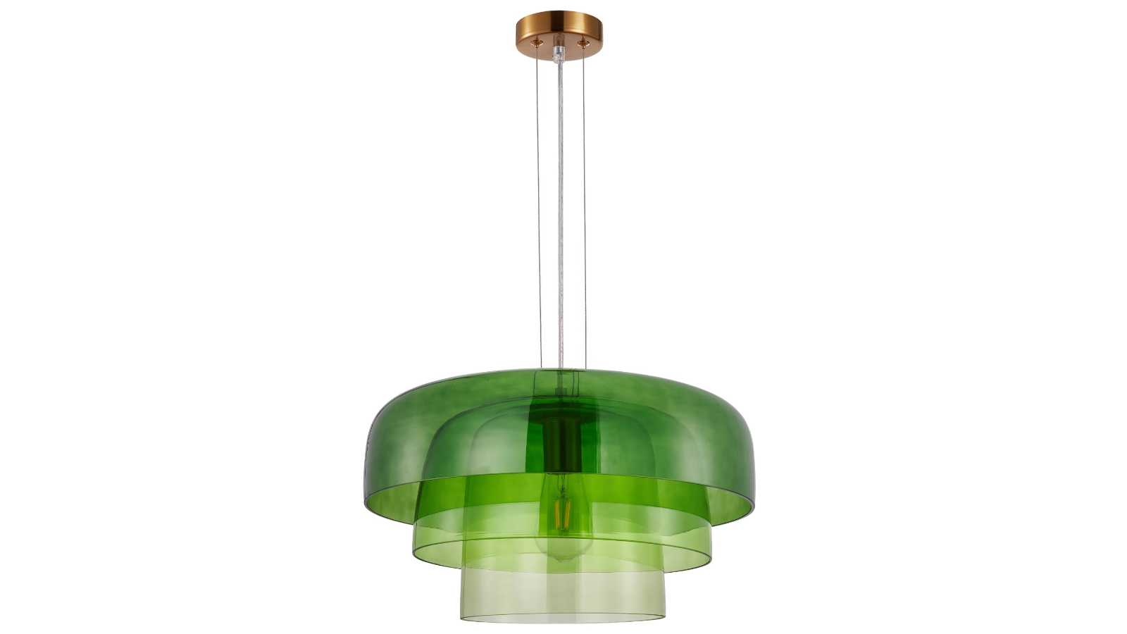 CLA Lighting Gelatina Dome Triple Glass Interior Pendant Light - Green ...