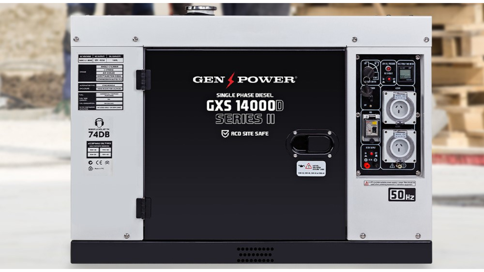 GENPOWER 8.4kW Peak RCD Safety Diesel Generator | Harvey Norman
