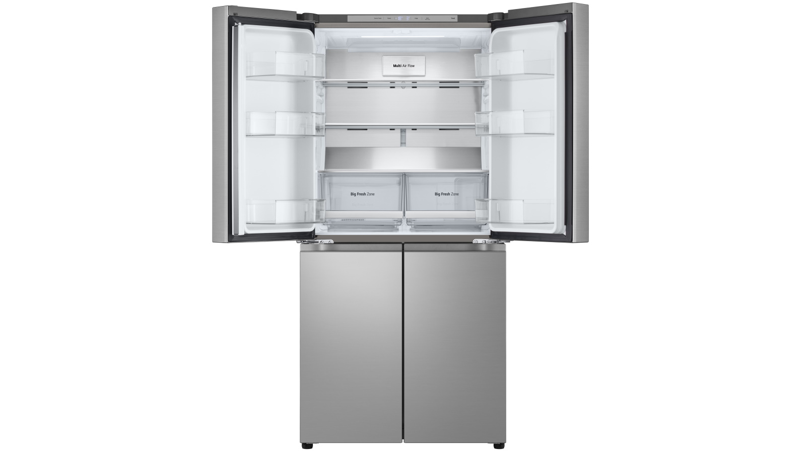 LG 530L Slim Quad Door Fridge - Stainless | Harvey Norman