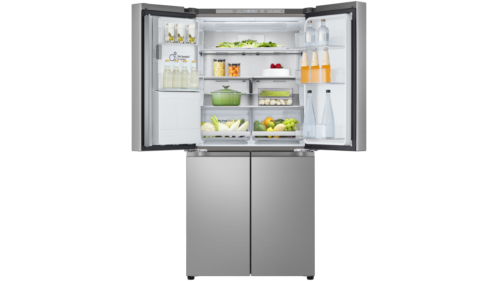 LG 506L Slim French Door Fridge with Ice & Water Dispenser - Stainless ...