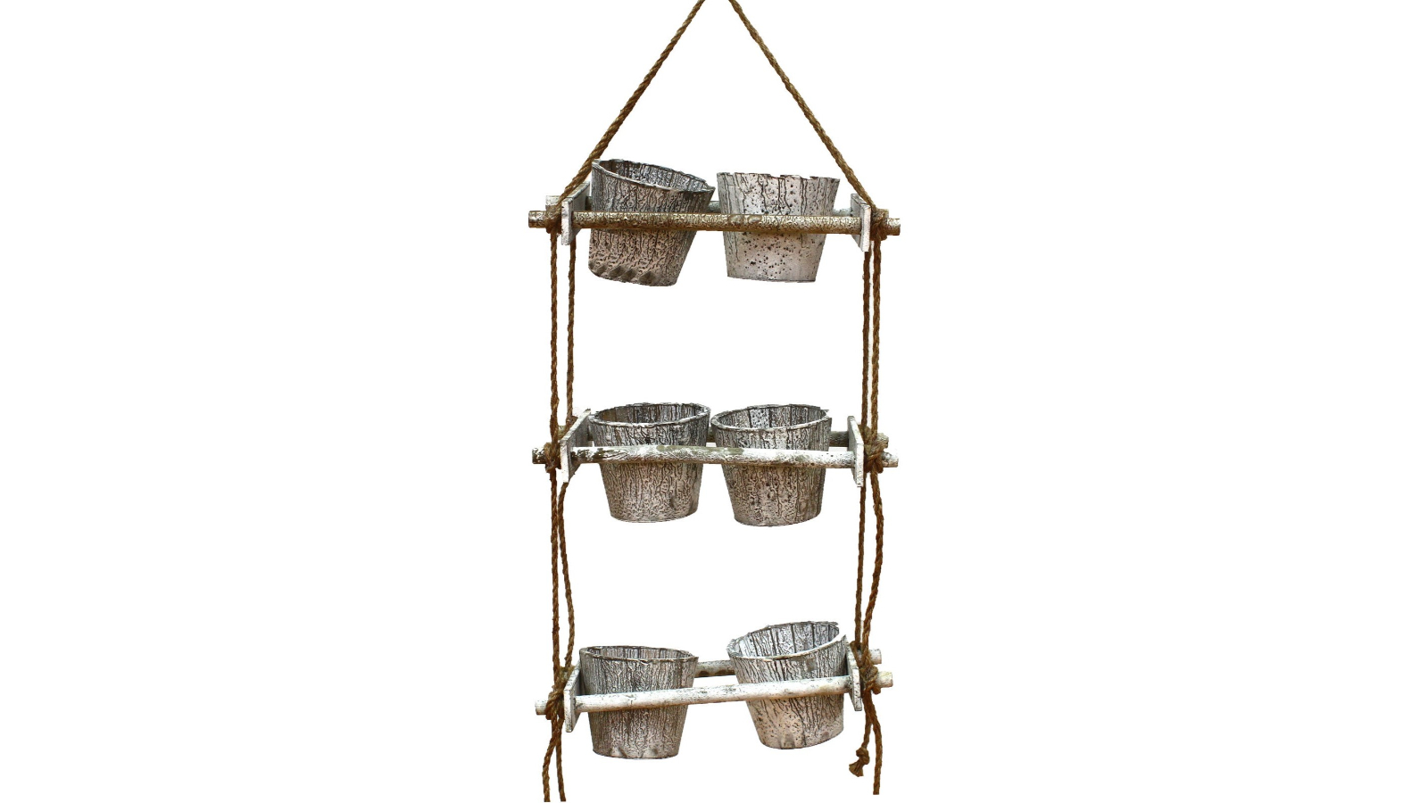 Fusion 3-Tier Hanging Pot Basket Wall Kitchen Storage with 6 Bucket ...