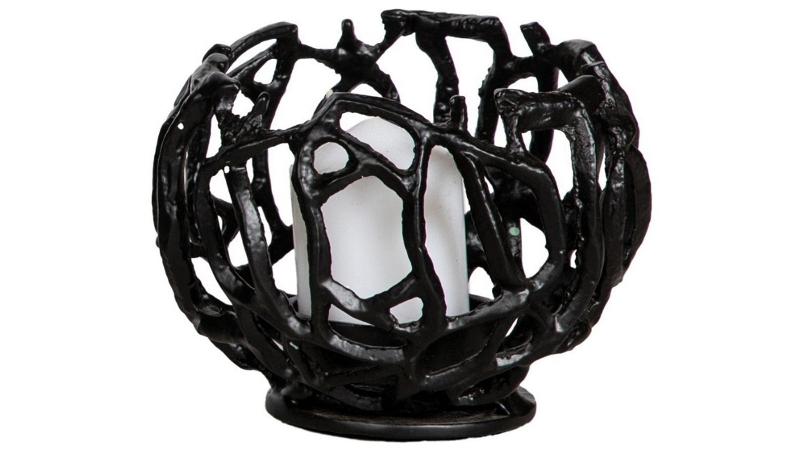 SSH Collection Jali 15cm Wide Tea Light Candle Holder - Antique Black ...