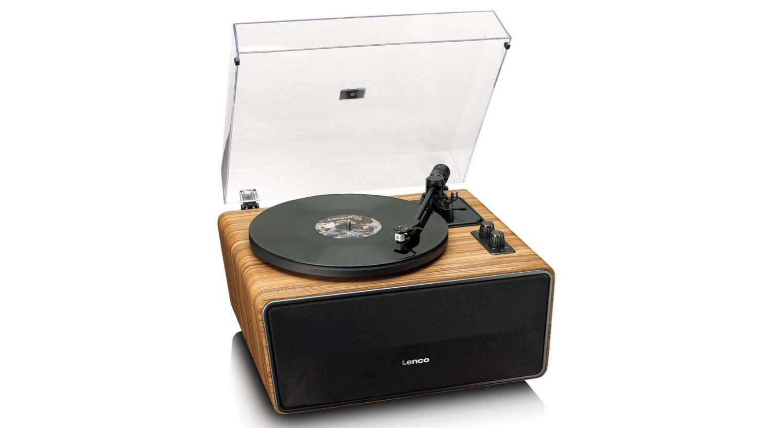 Lenco All-in-One 80W Bluetooth Turntable Speaker System | Harvey Norman