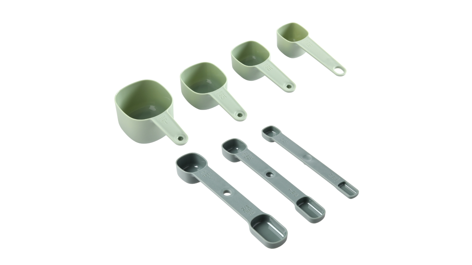 Gourmet Kitchen Modern Nesting Measuring Cup and Spoon Bundle | Harvey ...