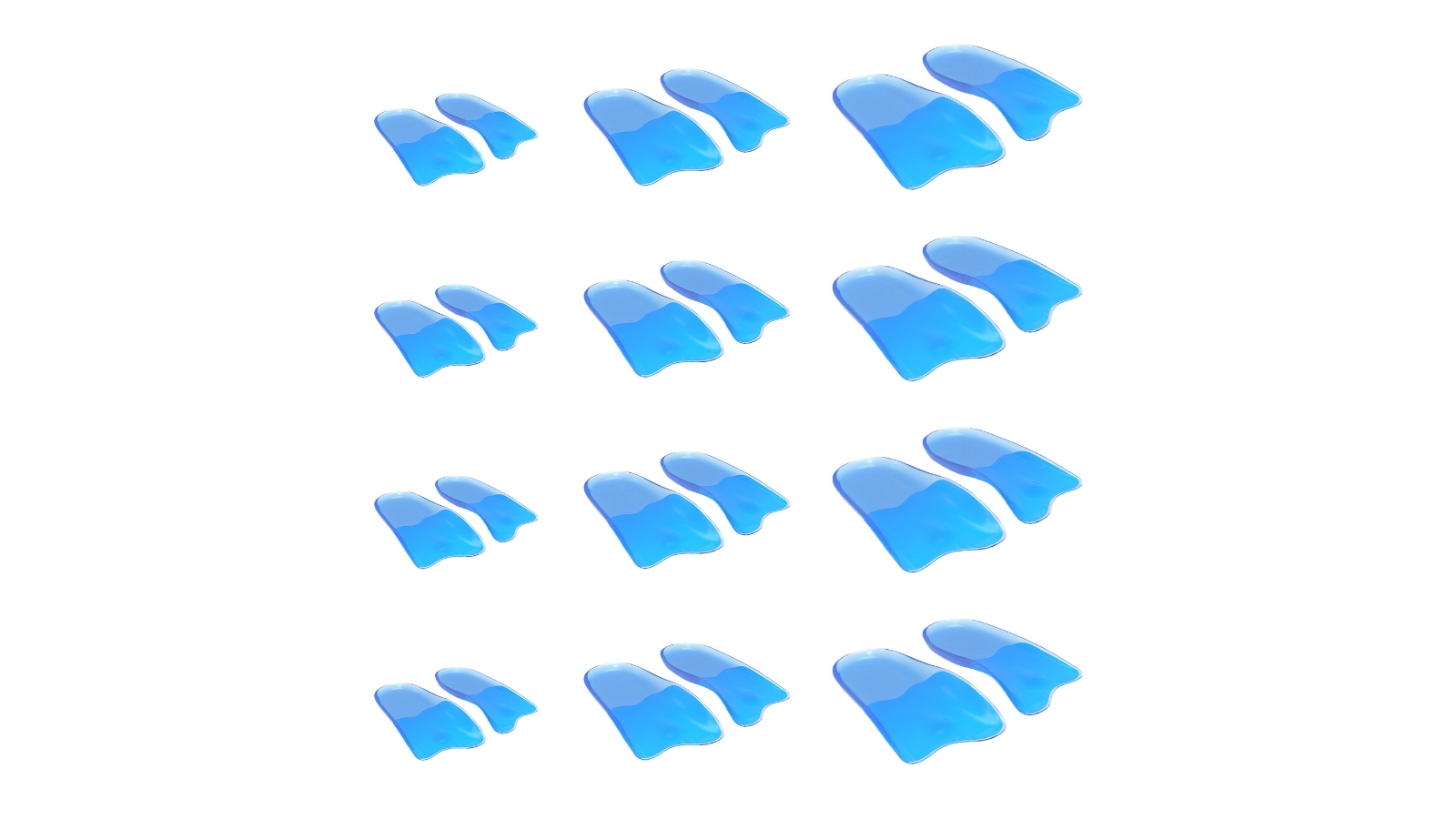 Bibal Gel Half Insoles Shoe Inserts 4 Pair S/M/L Set | Harvey Norman