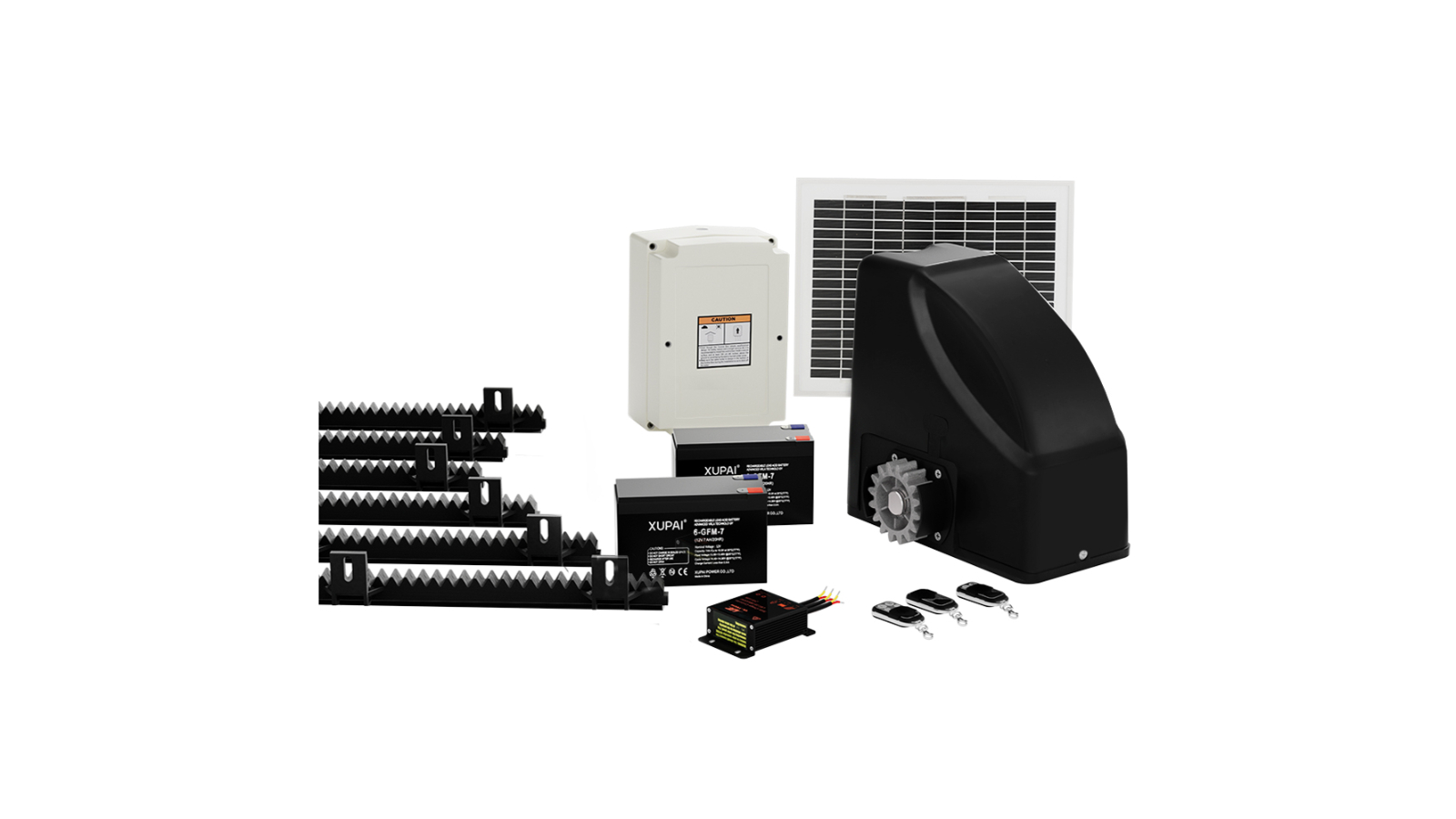 LockMaster 10 Watts Solar Panel Automatic Sliding Gate Opener Kit ...