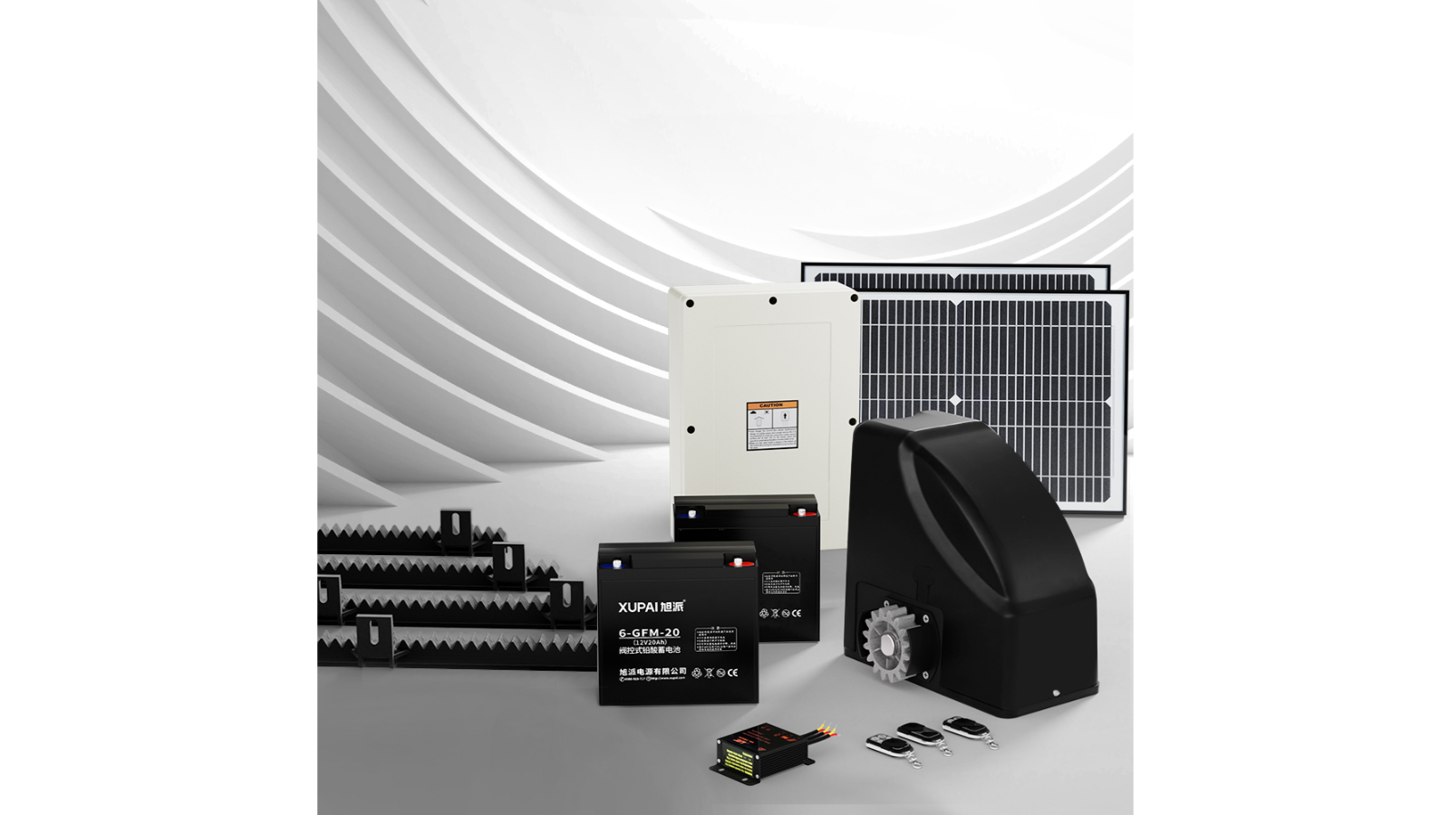 LockMaster 40 Watts Solar Automatic Sliding Gate Opener Kit | Harvey Norman