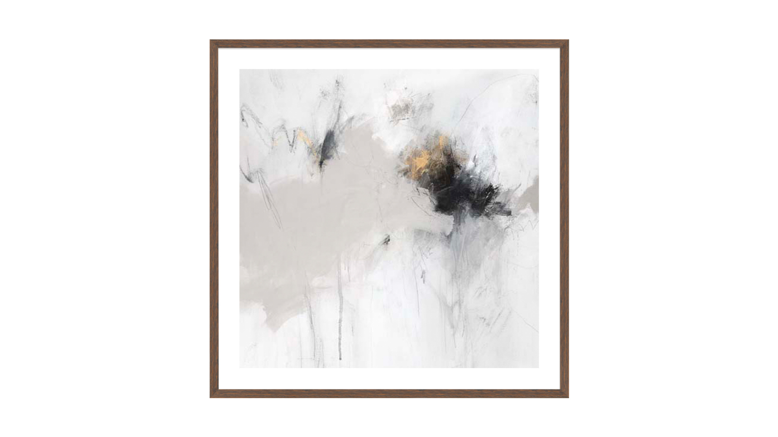 La Grolla Golden Beat II Walnut Frame Wall Art - 74 x 74cm | Harvey Norman