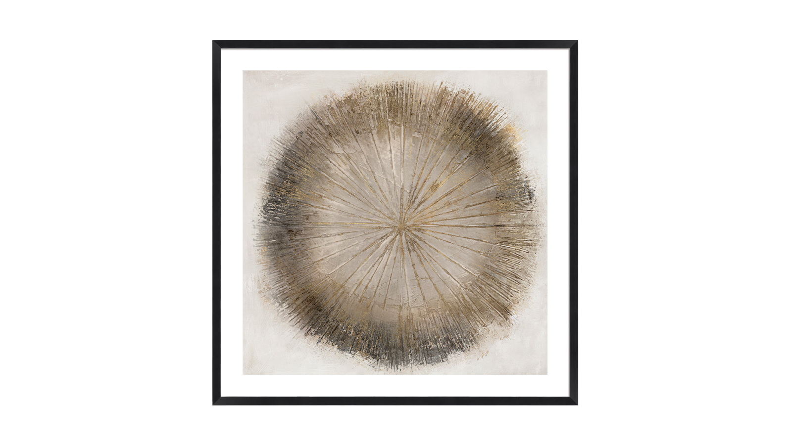 La Grolla Golden Sphere II Black Frame Wall Art - 54 x 54cm | Harvey Norman