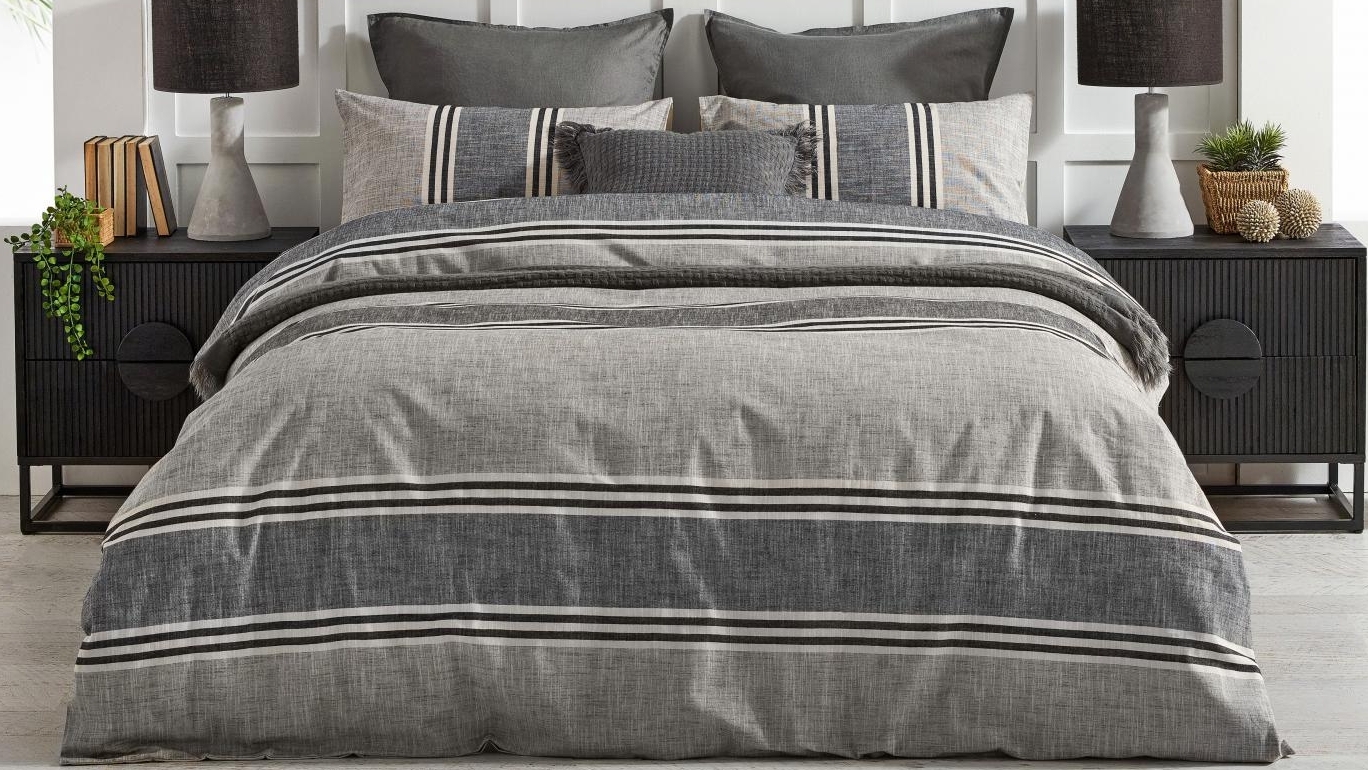 Balham Black Quilt Cover Set | Harvey Norman