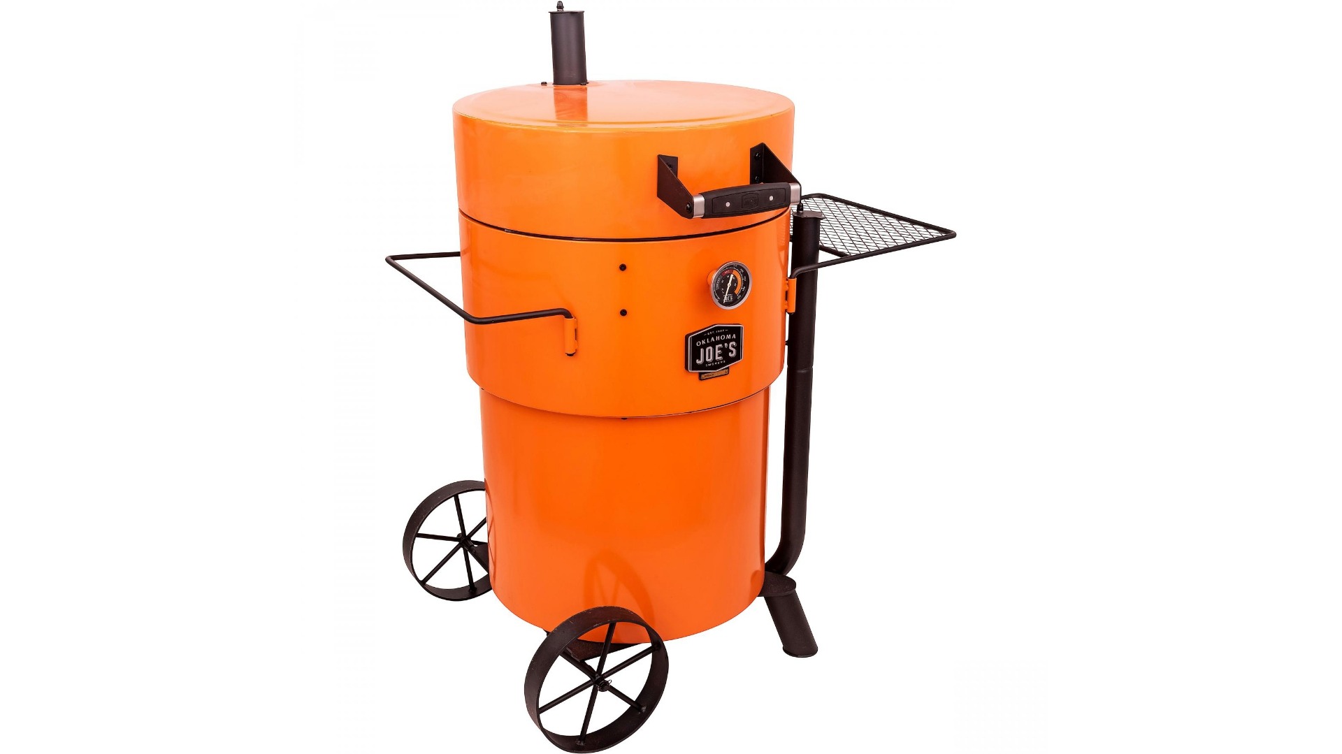 Oklahoma Joe's Bronco Pro Drum Smoker and Grill - Orange | Harvey Norman