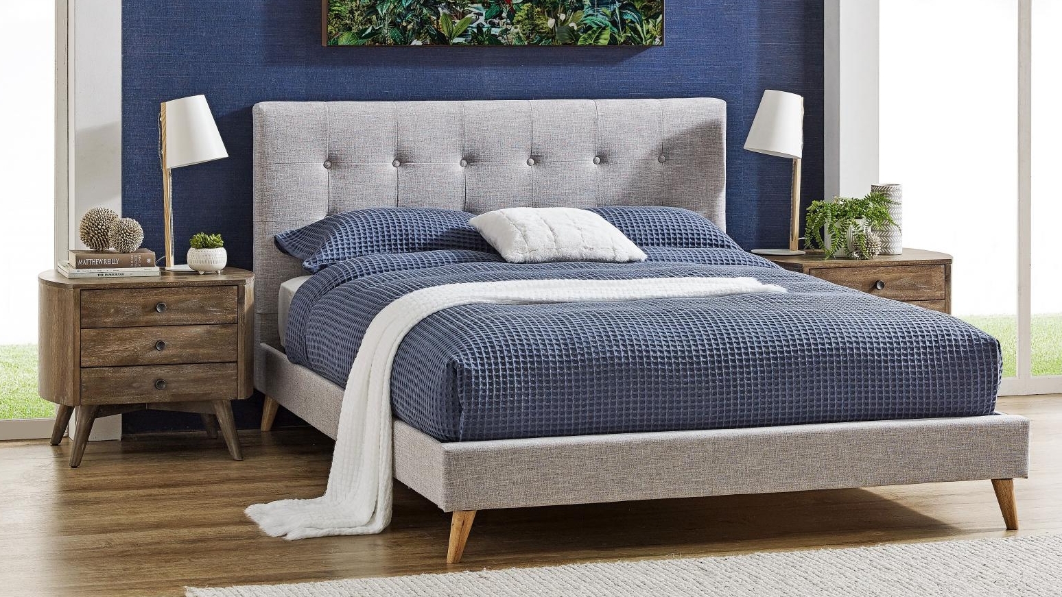 Harvey norman grey bed store