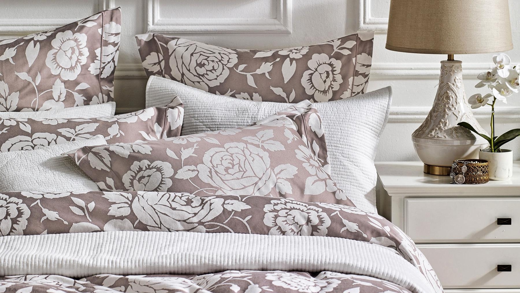 L'Avenue Luxury Cremona Stone Quilt Cover Set | Harvey Norman