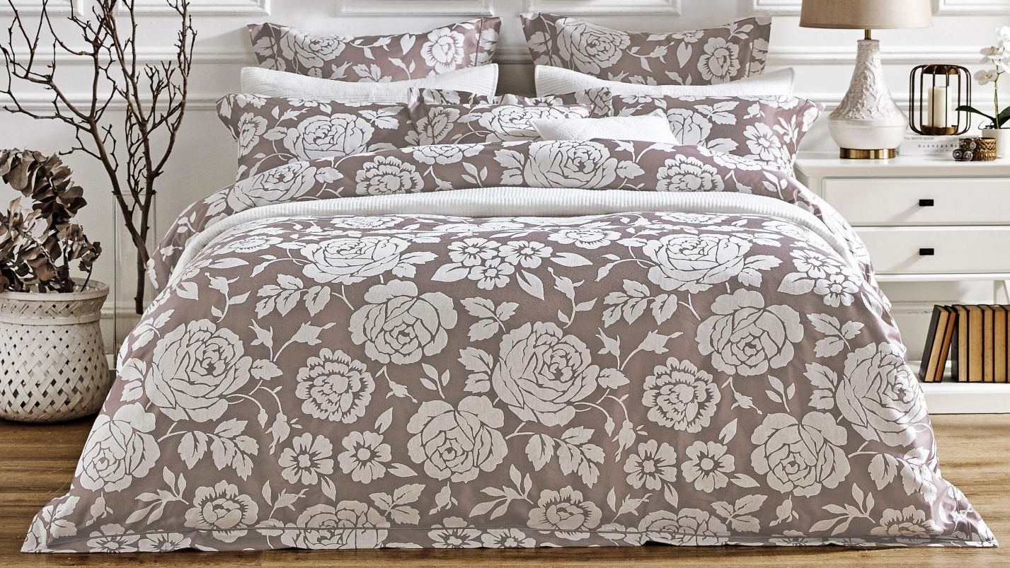L'Avenue Luxury Cremona Stone Quilt Cover Set | Harvey Norman