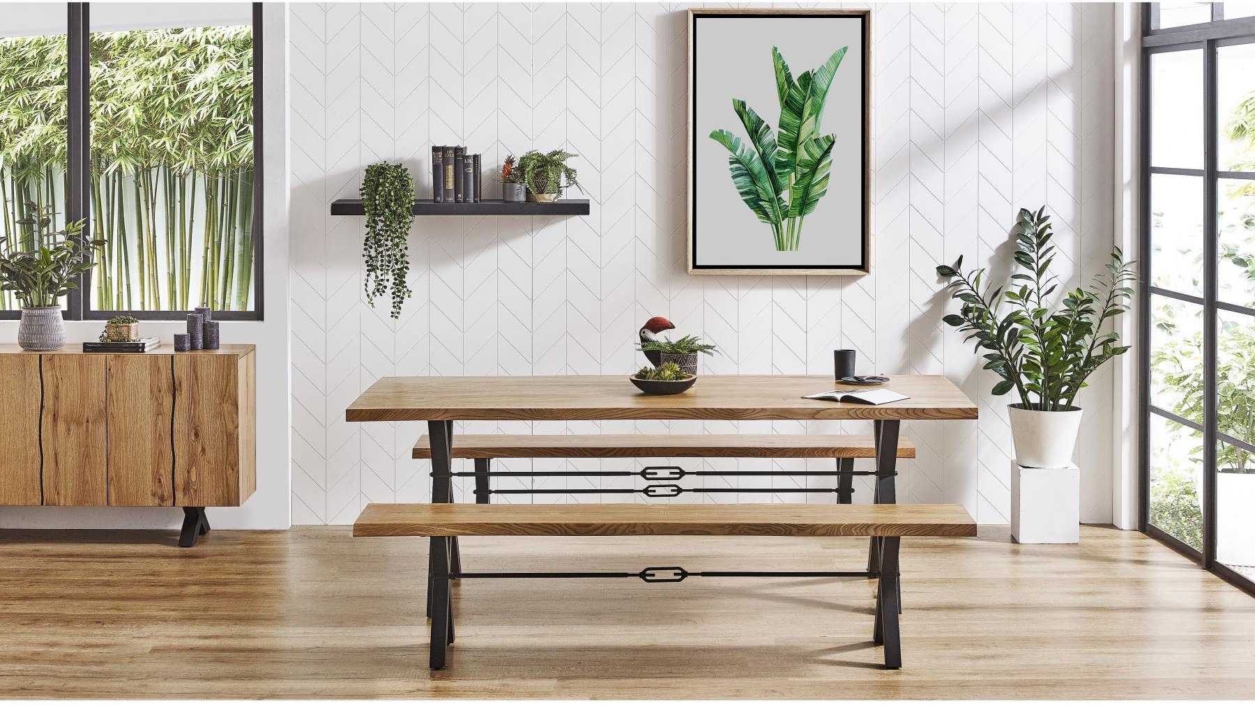 Java 3-Piece Dining Setting with 200cm Bench | Harvey Norman