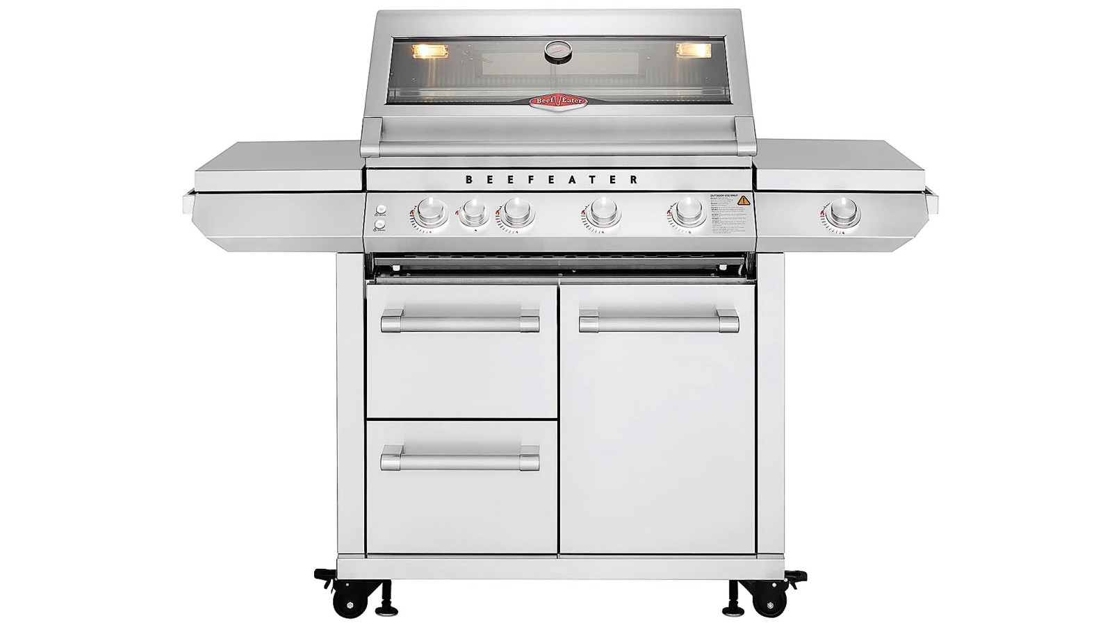 BeefEater 7000 Premium 4-Burner BBQ + Side Burner | Harvey Norman
