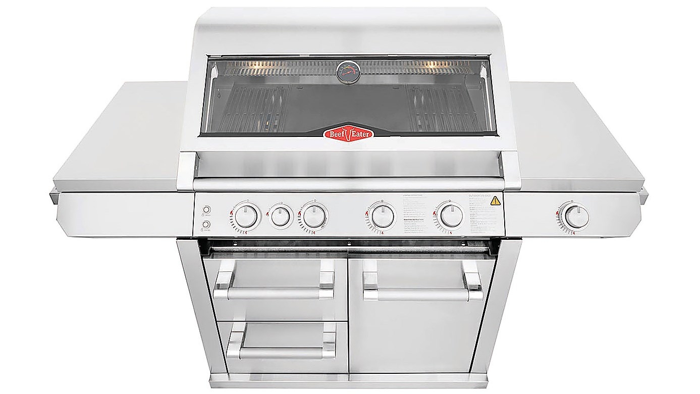 BeefEater 7000 Premium 4-Burner BBQ + Side Burner | Harvey Norman