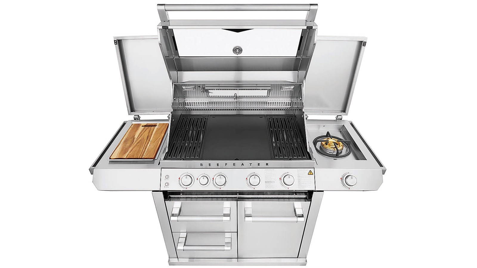 BeefEater 7000 Premium 4-Burner BBQ + Side Burner | Harvey Norman