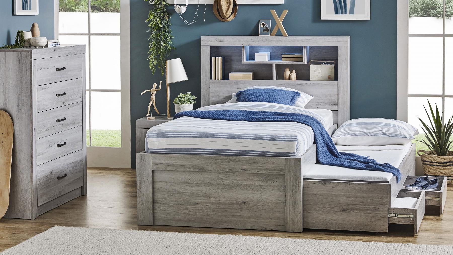 Berlin King Single Bed with Trundle | Harvey Norman
