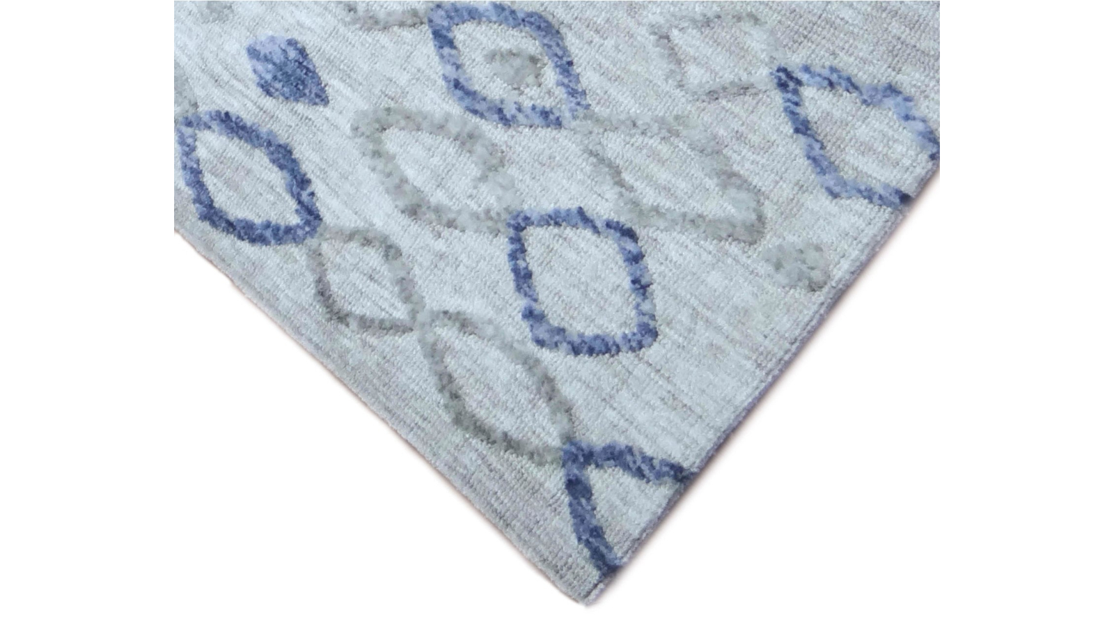 Azure Diamond Blue Silver Rug - Large | Harvey Norman