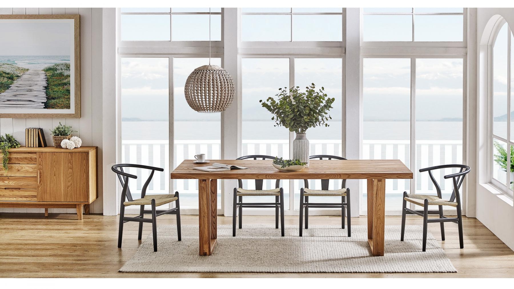 Airlie 7-Piece Rectangular Dining Setting- Black | Harvey Norman