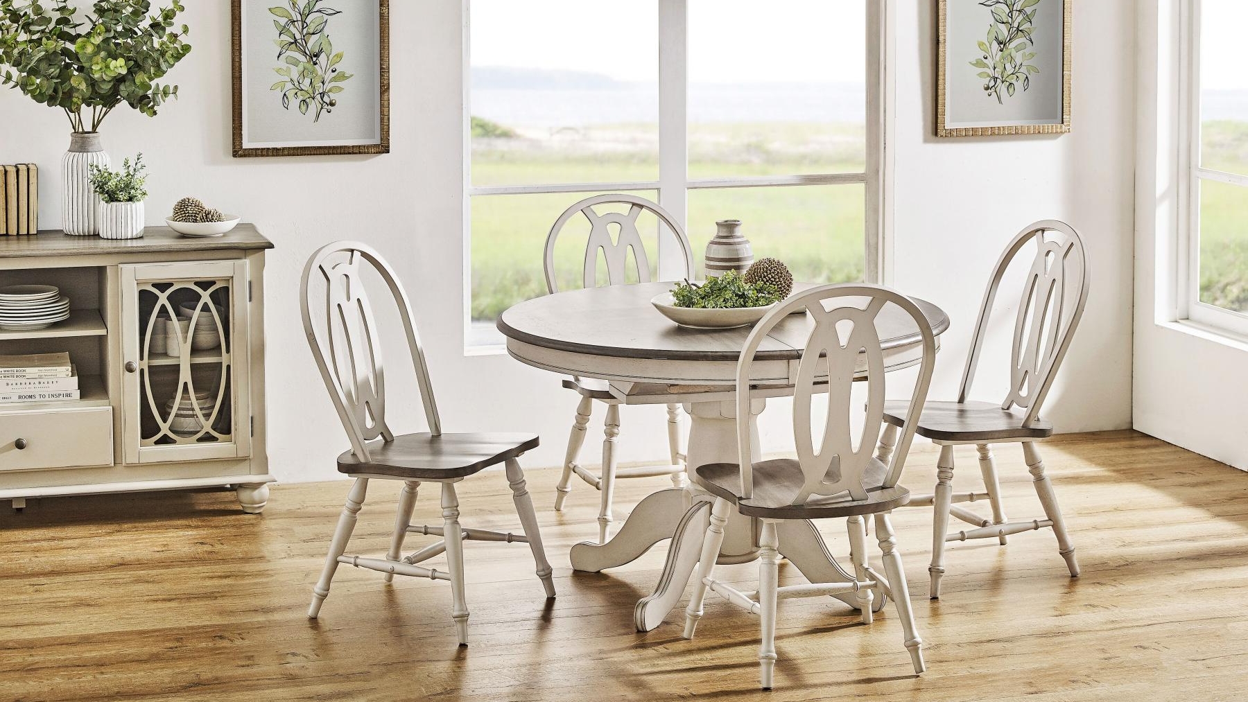 Hampshire 5-Piece Extension Dining Setting with Traditional Chair - Two ...