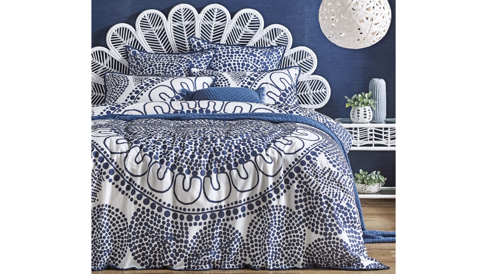 Ngunandhira Meeting Place Ink Quilt Cover Set | Harvey Norman