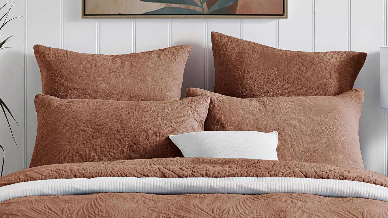 L'Avenue Amora Clay Coverlet | Harvey Norman