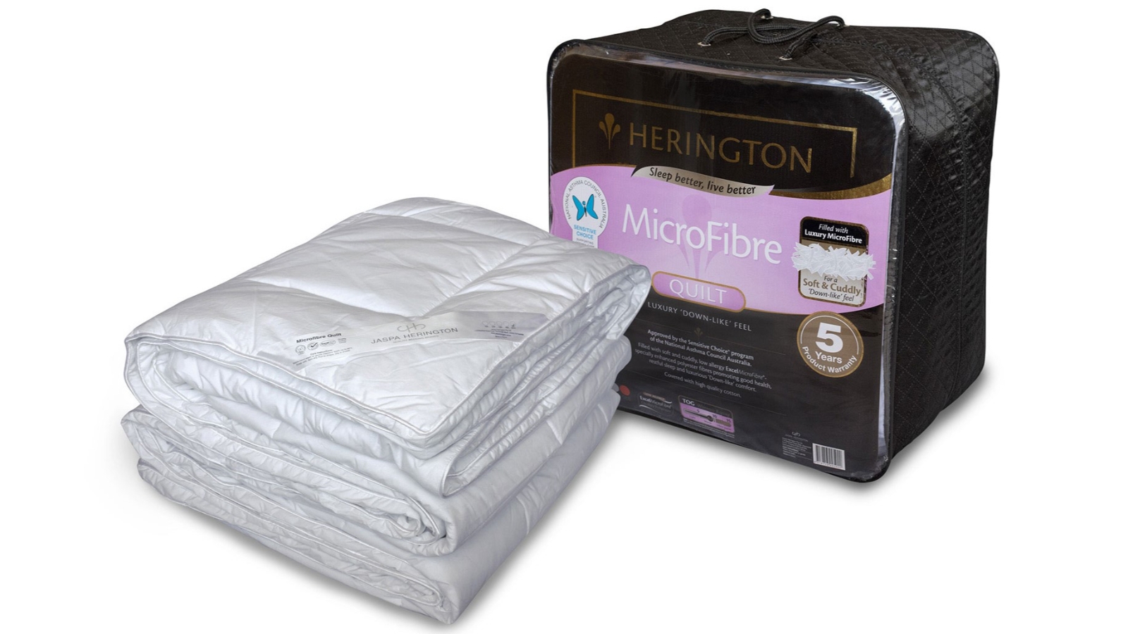 Herington Excel Microfibre Queen Quilt | Harvey Norman