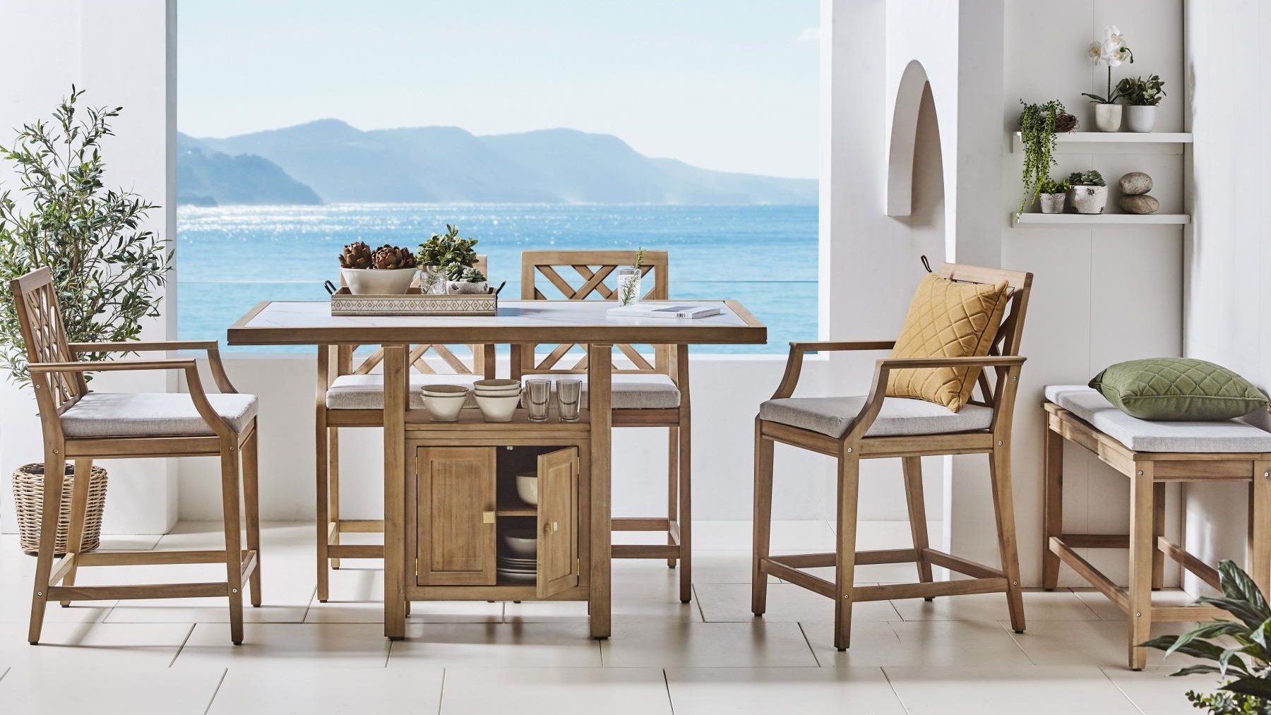 Franco 6-Piece Outdoor High Dining Setting | Harvey Norman