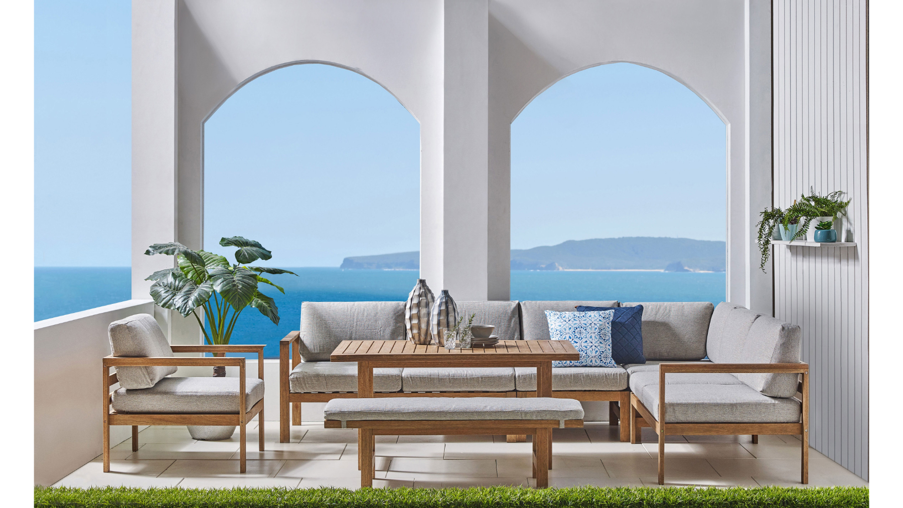 Nordic 7-Piece Outdoor Lounge/Dining Setting | Harvey Norman