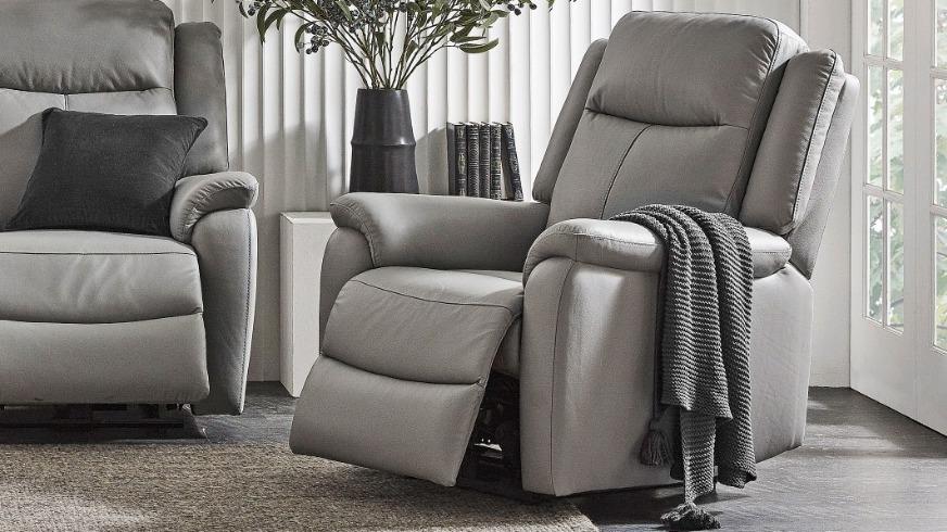 Indra Leather Powered Recliner Armchair | Harvey Norman