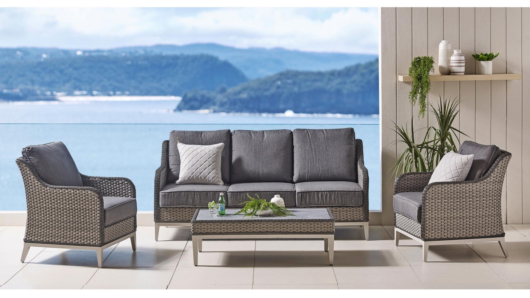Ortego 4-Piece Outdoor Lounge Setting | Harvey Norman