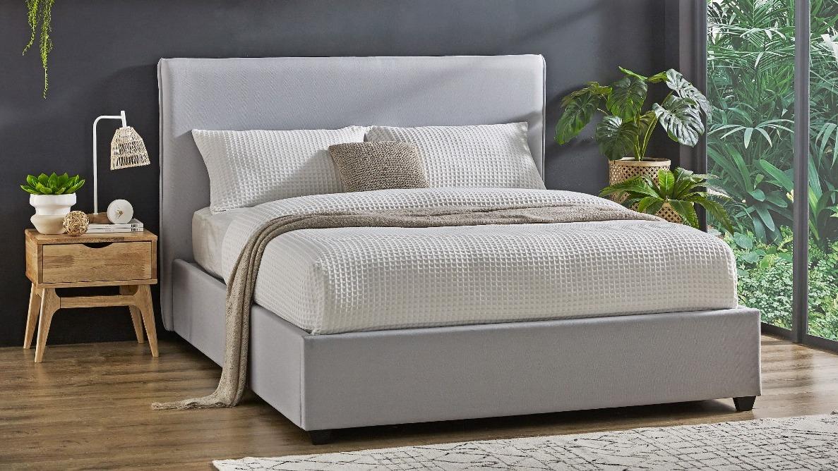 Traylee Gaslift Queen Bed - Shadow | Harvey Norman