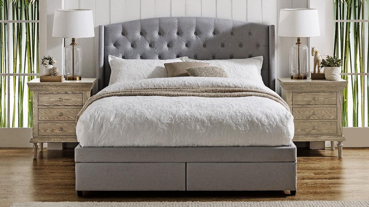 Sophia 2-Drawer Double Bed – Shadow | Harvey Norman