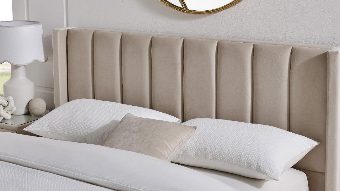 Zoe Double Bed - Shell | Harvey Norman