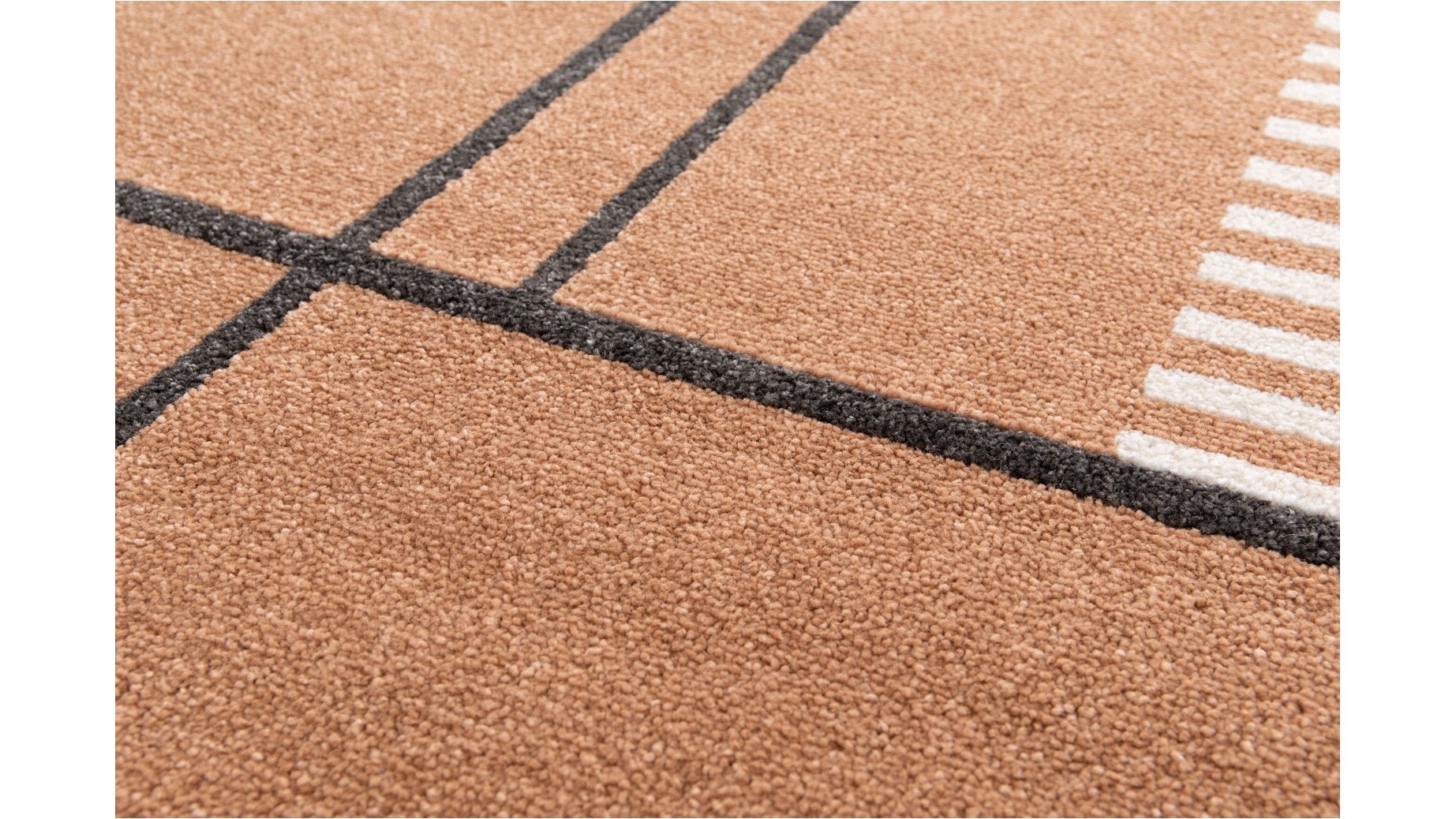 Urban Grid Rust Rug | Harvey Norman
