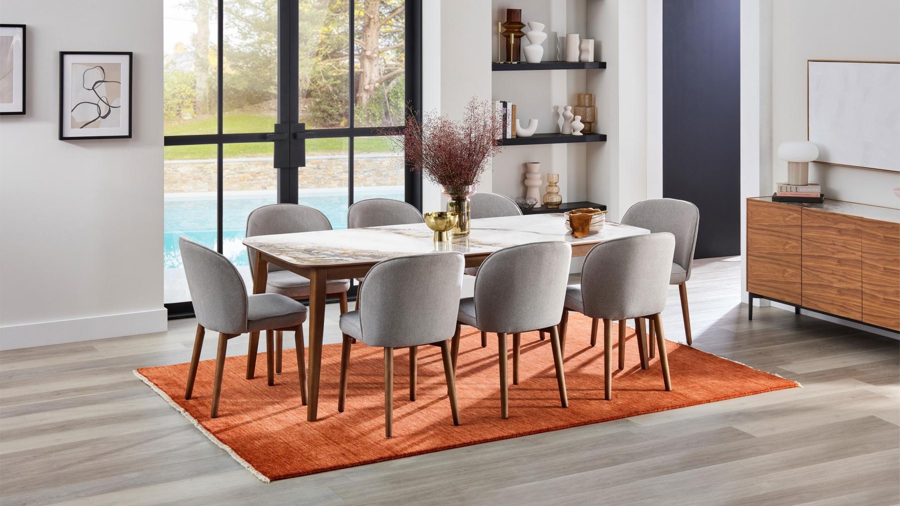 Elora 7-Piece Dining Setting with Table | Harvey Norman