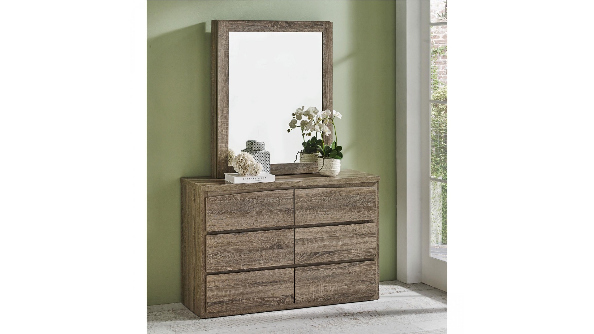 Nest 6-Drawer Dresser with Mirror | Harvey Norman