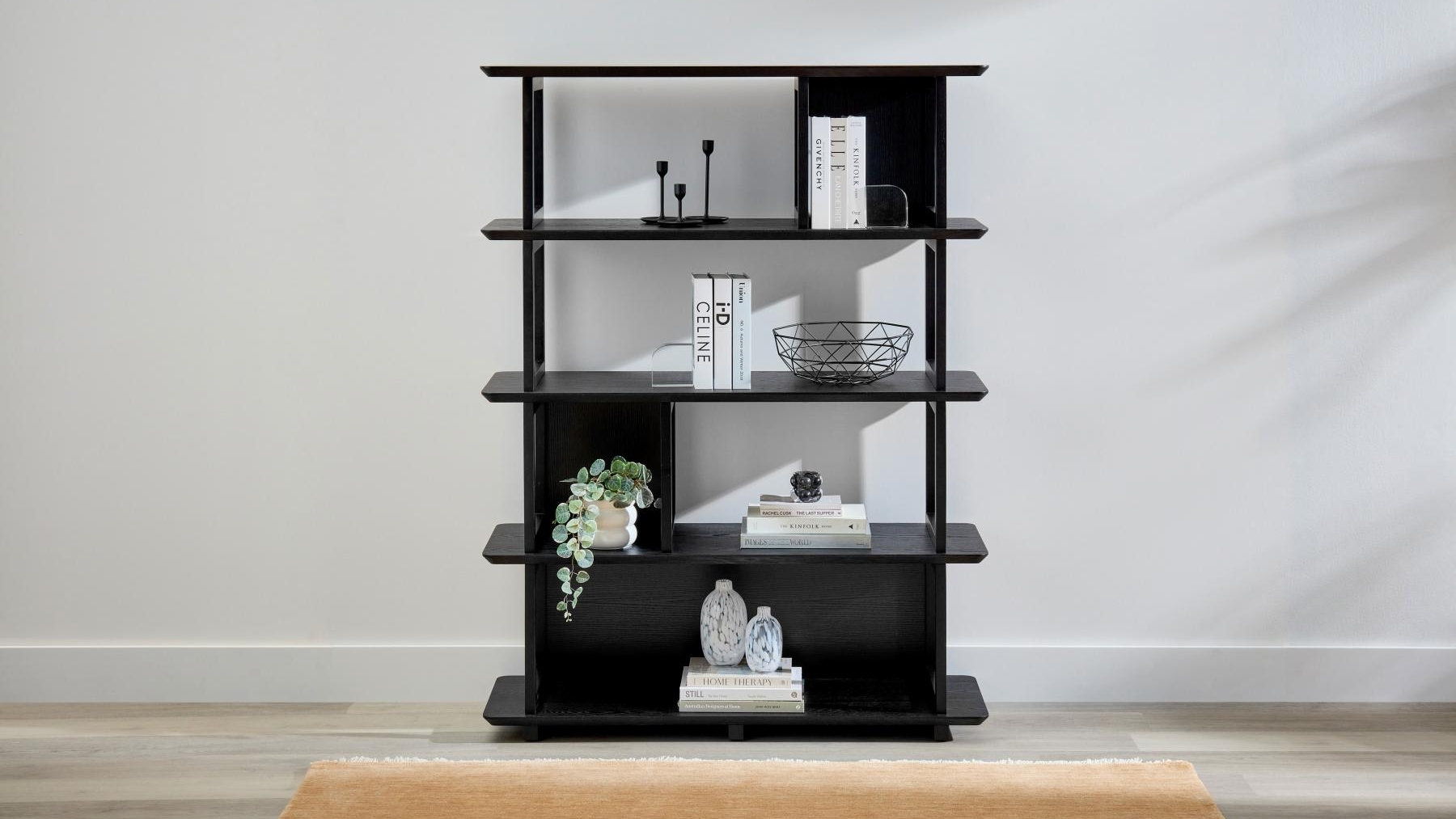 Zuri Bookcase - Black | Harvey Norman