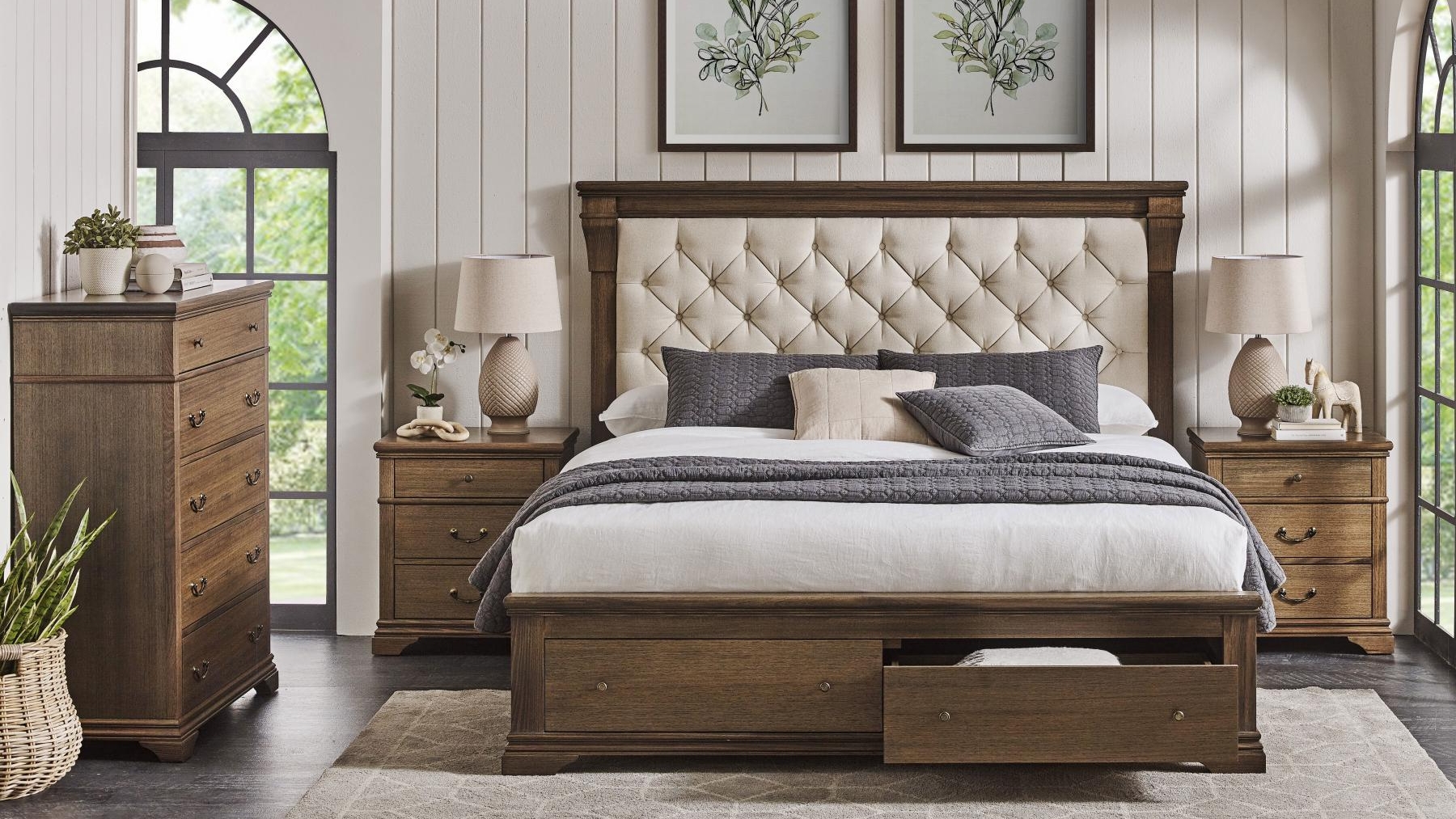 Forum Upholstered 2-Drawer Bed | Harvey Norman