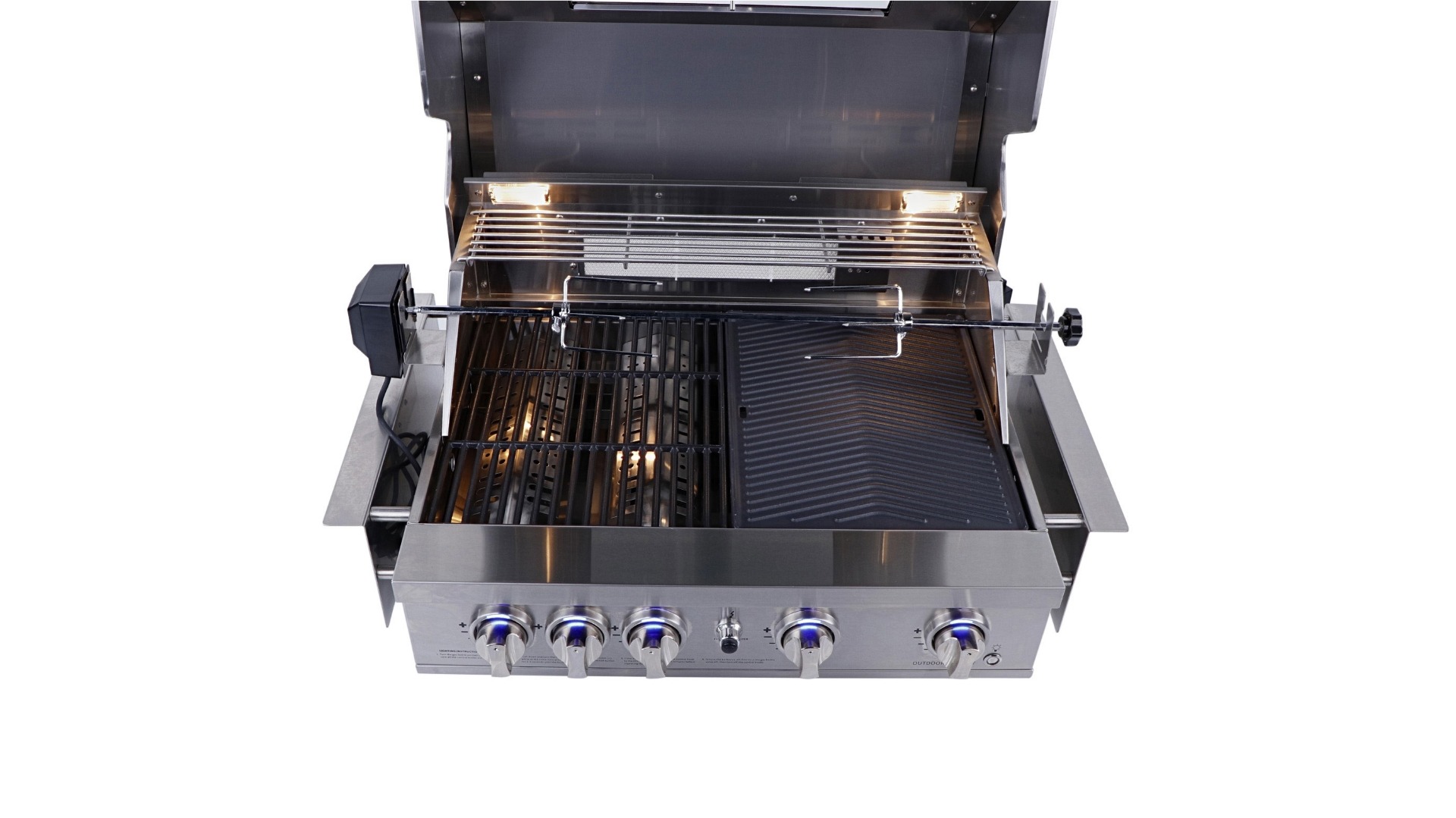 Smart 4-Burner Built-In BBQ - Stainless Steel | Harvey Norman