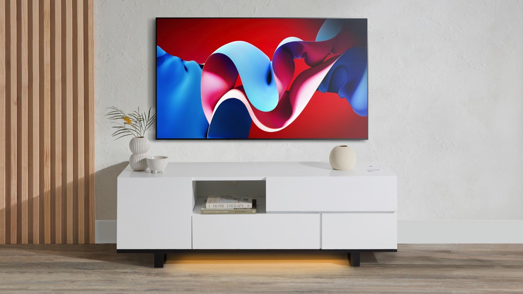 Lumi 150cm Entertainment Unit - White | Harvey Norman