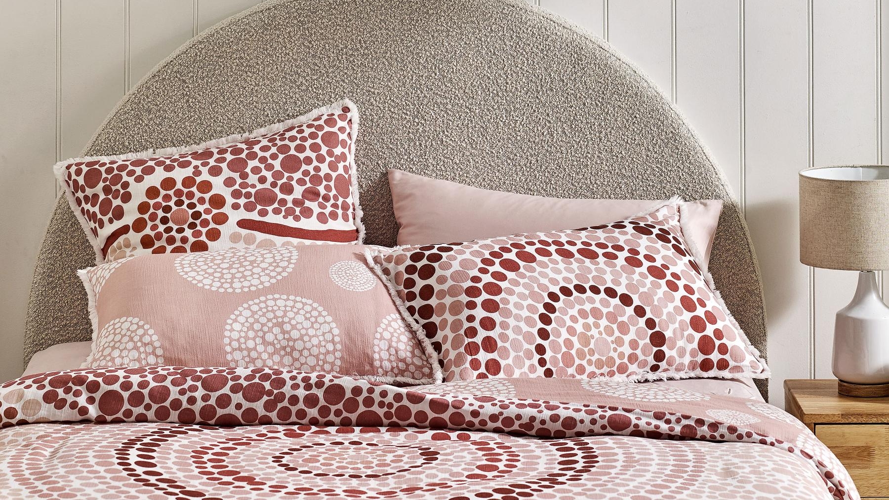 Ngunandhira Connection Dusty Rose Quilt Cover Set | Harvey Norman
