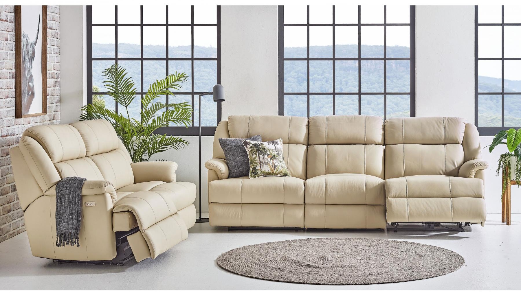 Kano Leather Recliner Sofa | Harvey Norman