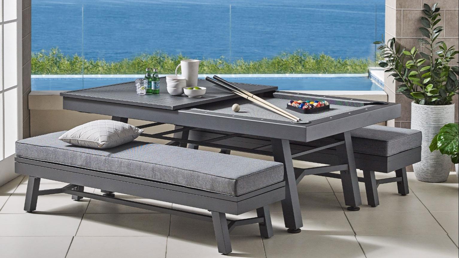Bella Q Outdoor Rectangular Pool and Dining Table | Harvey Norman