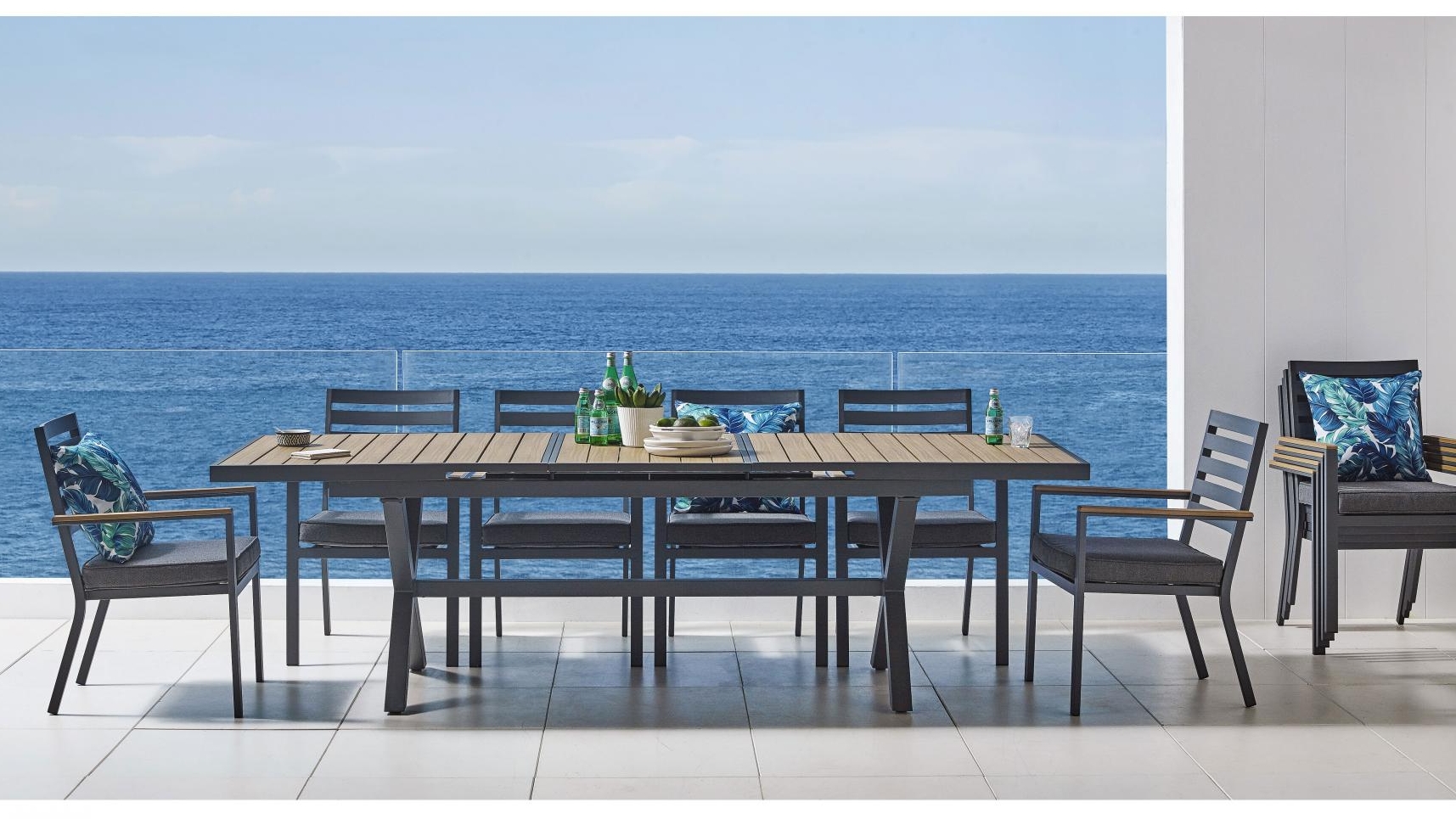 Bella 9-Piece Outdoor Rectangular Extension Dining Setting | Harvey Norman