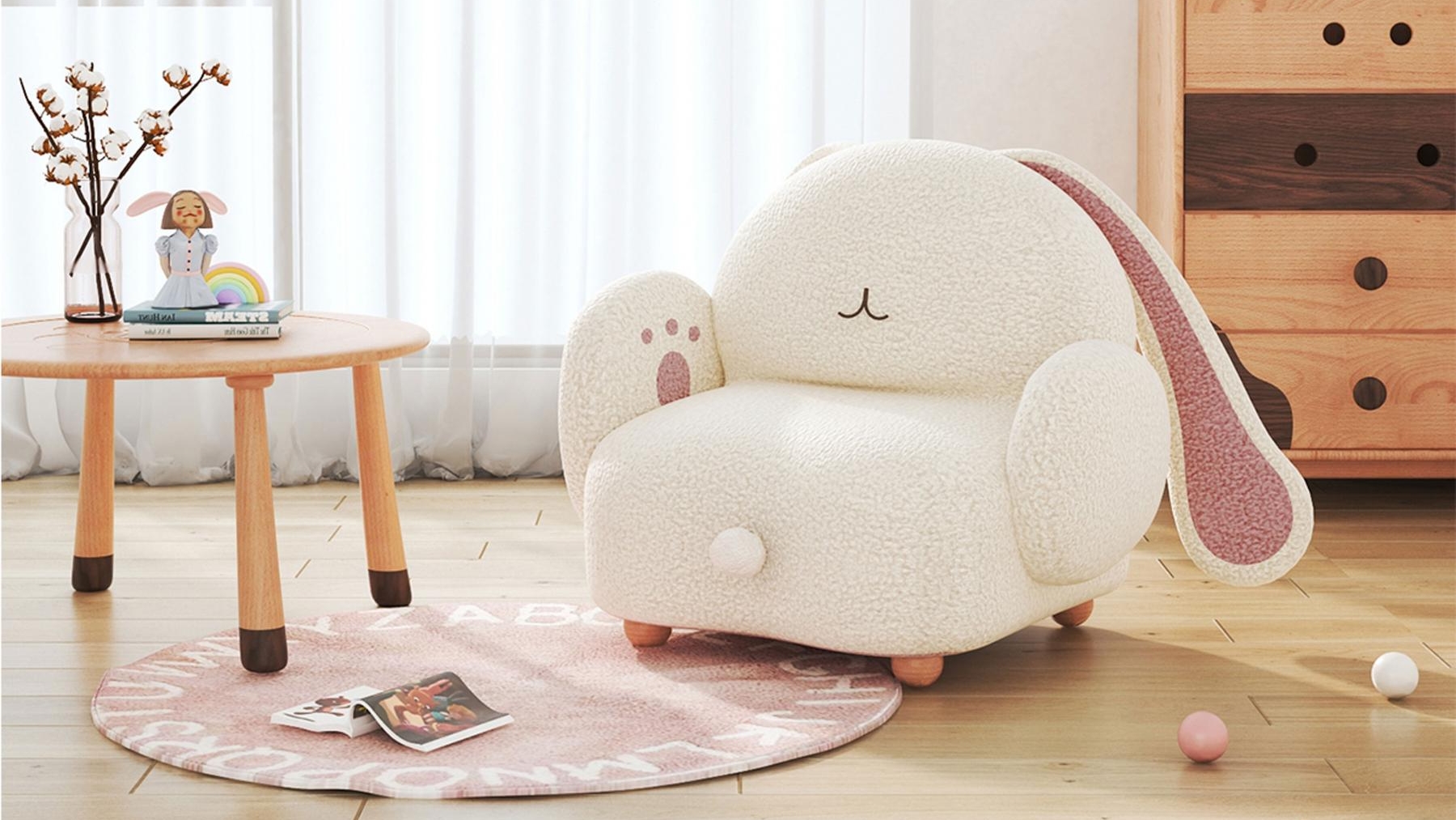 Bunny Kids Chair - White | Harvey Norman