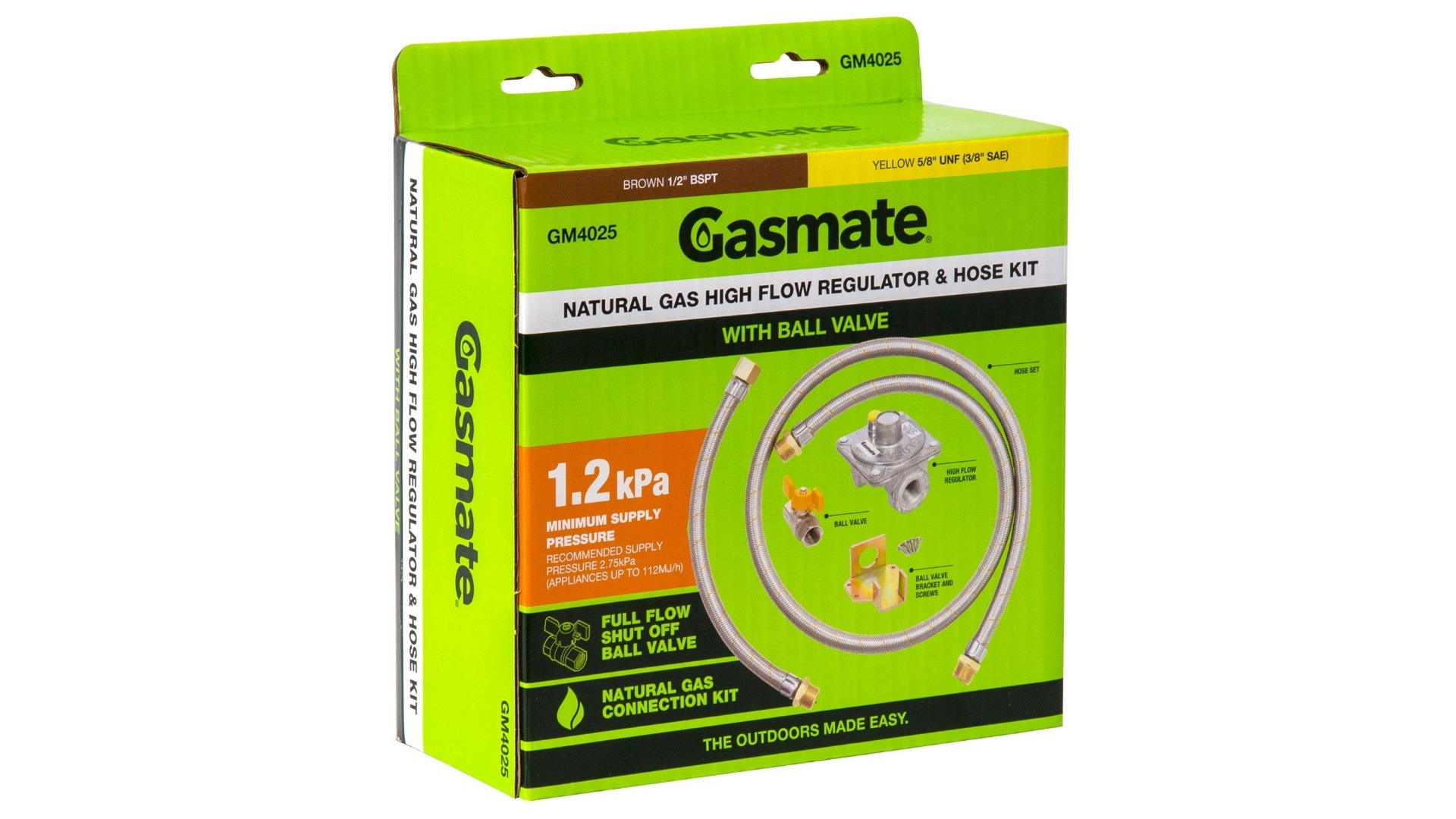 Gasmate Natural Gas High Flow Regulator and Hose Kit | Harvey Norman