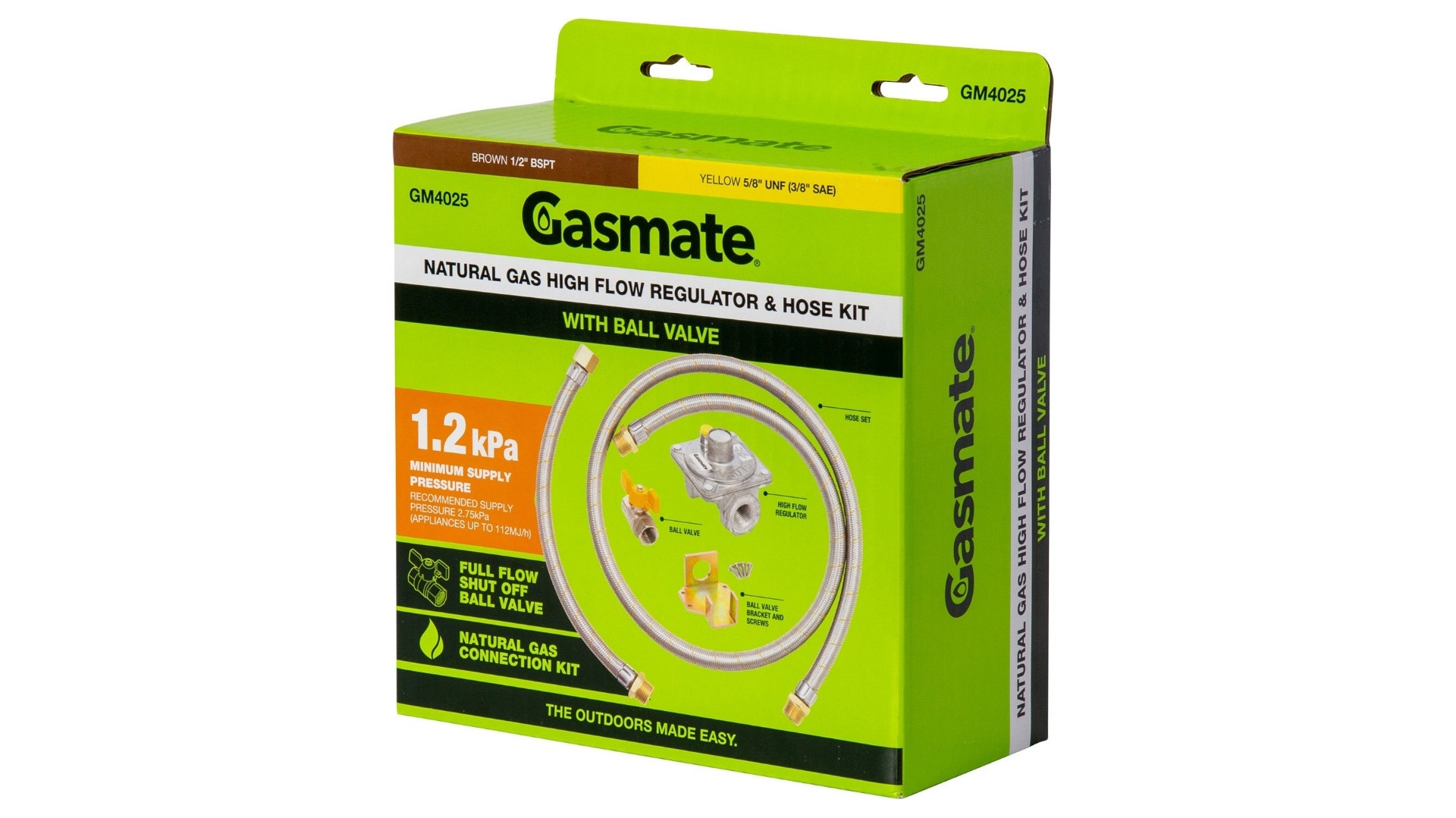 Gasmate Natural Gas High Flow Regulator and Hose Kit | Harvey Norman